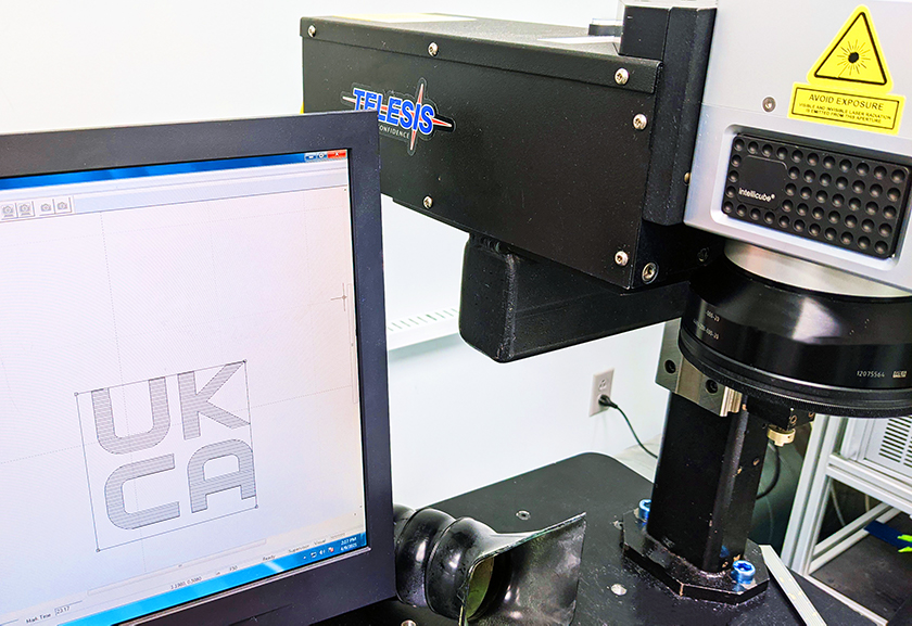 Mark UKCA Logo On Plastic, Metal & More | Telesis